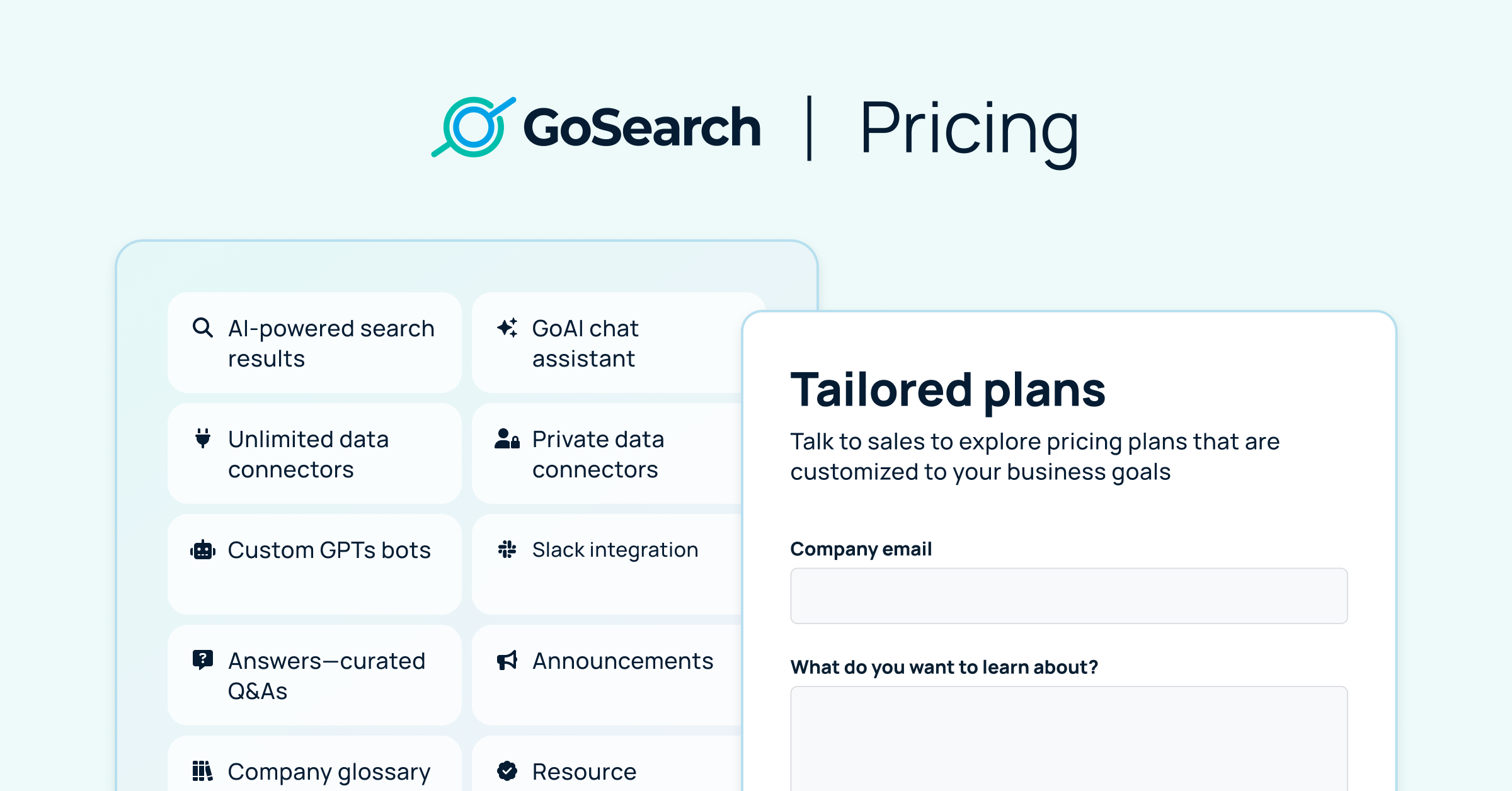 GoSearch | Enterprise Search Pricing and Plans